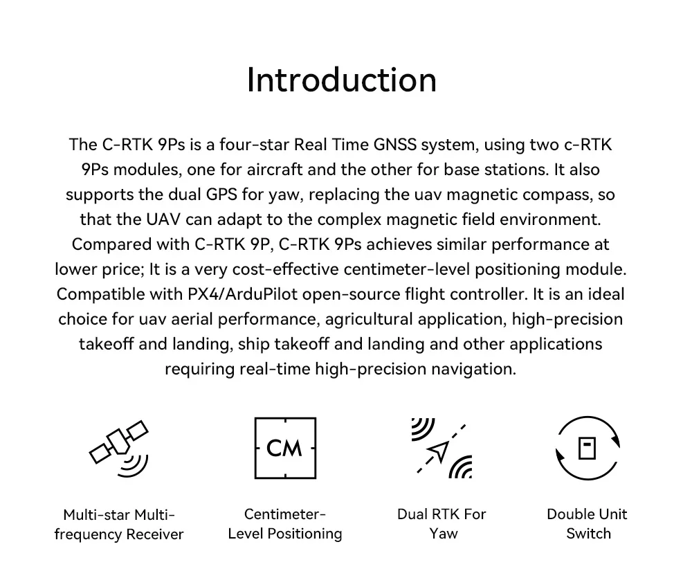 Cuav C-rtk 9ps Positioning Module High Precision Gps Rtk Gnss Pixhawk - Buy Cuav C-rtk 9ps Four ...