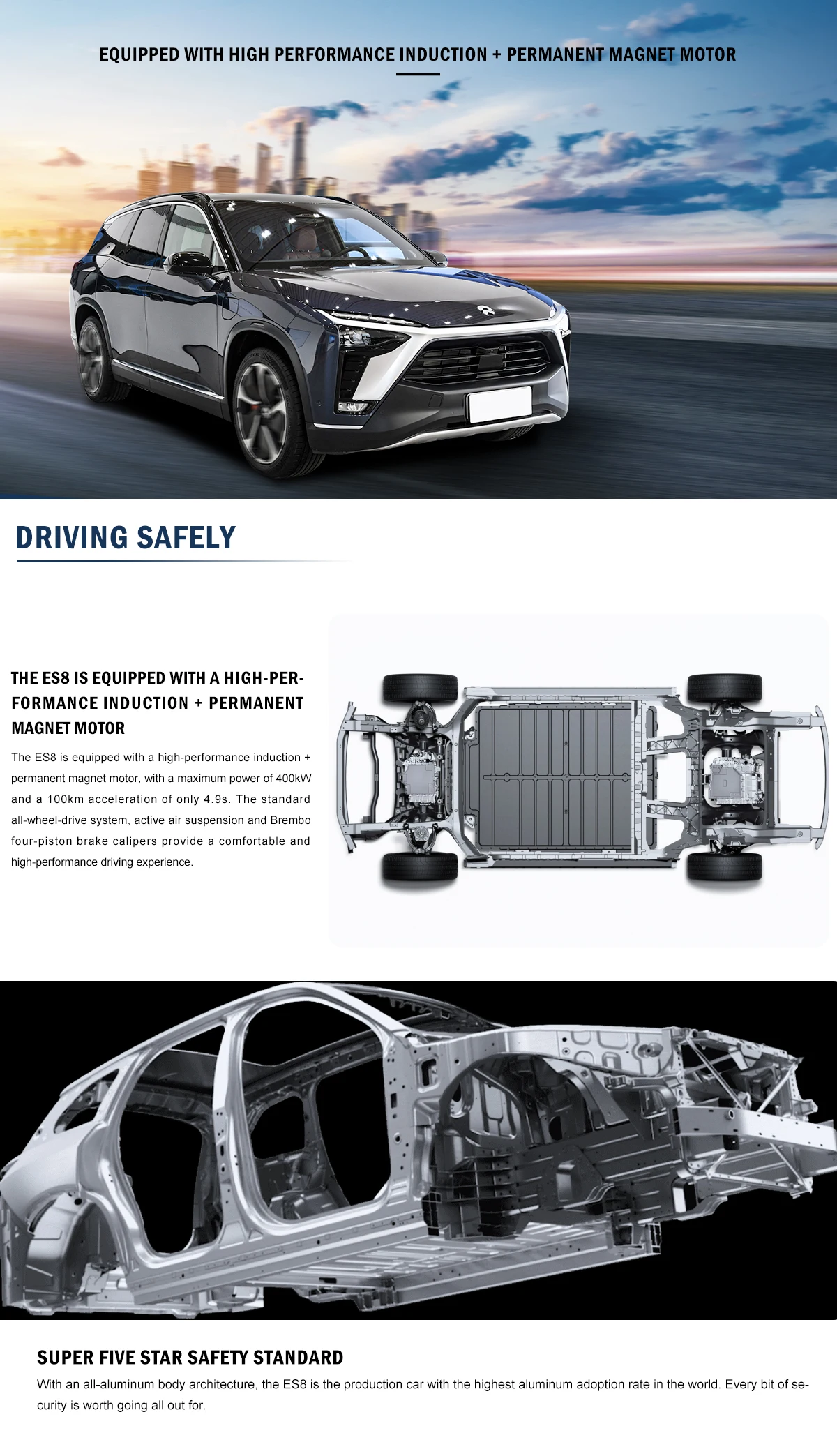 580km Nio Es8 Suv 2023 100kwh Electric Ev Cars New Energy Vehicles Electric Car Nio Es8 - Buy ...