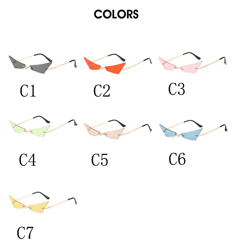 Cat Eye Sunglasses Metal Sexy Women Famous Brand Designer Fashion Sun