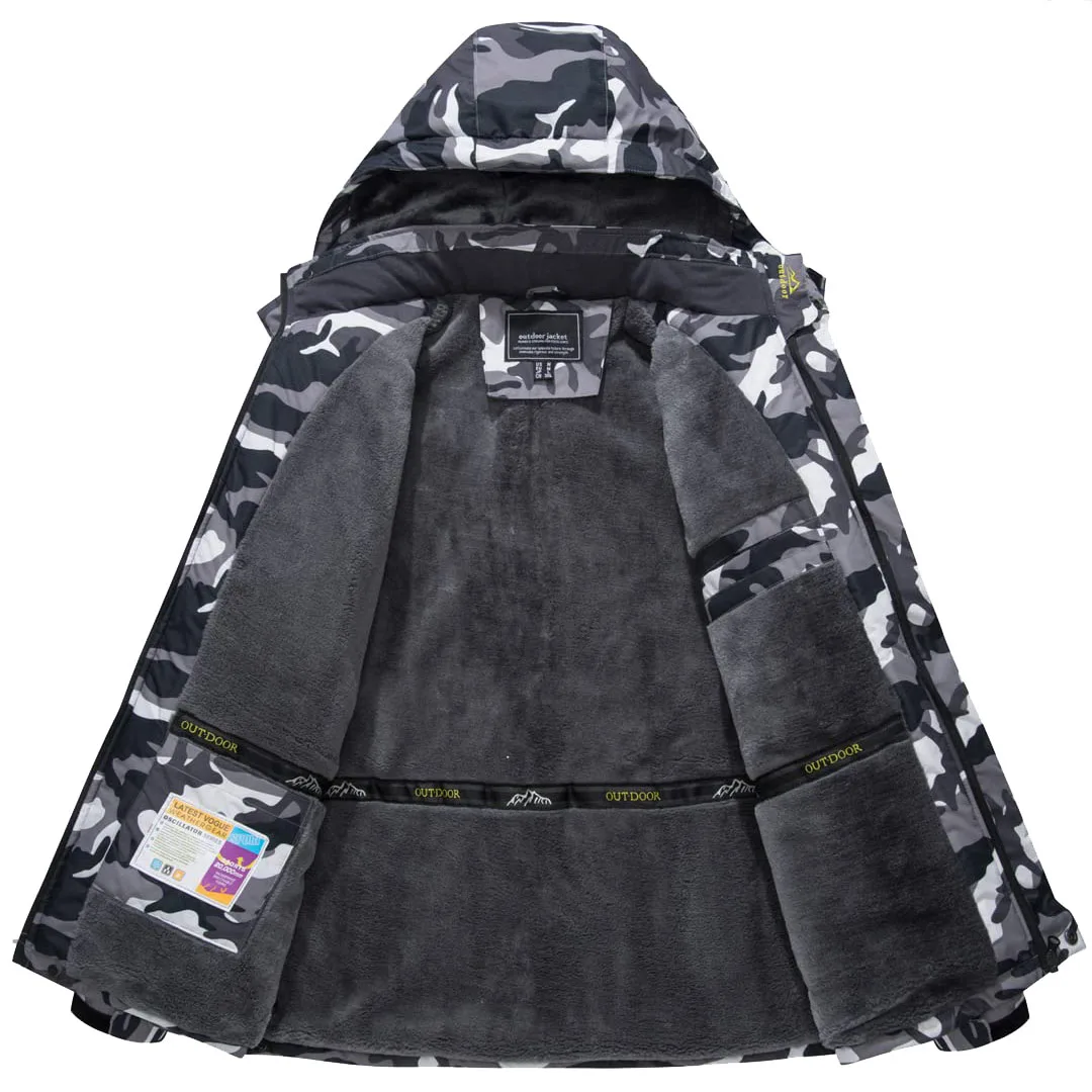 Supply High Quality Mens' Thick Camo Jackets Outdoor Hunting Snowboard Windbreaker Parkas ...