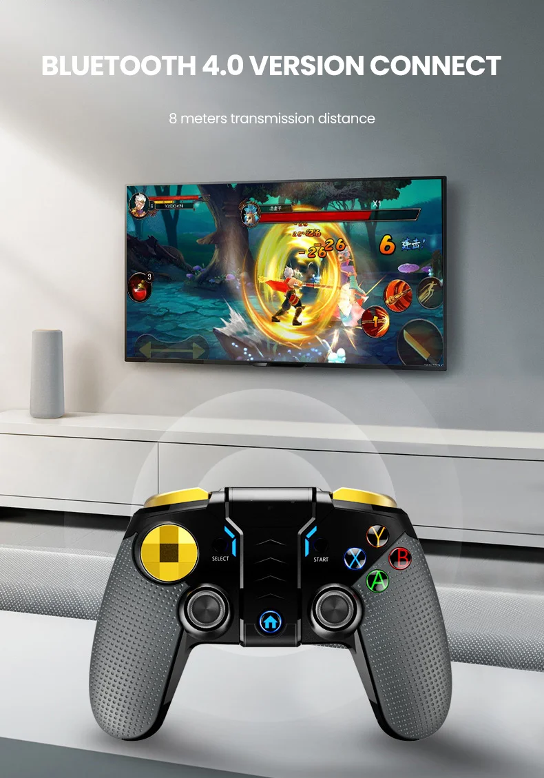 Bt4.0 Wireless Game Controller Joystick Double Shock Game Controller For Mobile Phone Android ...