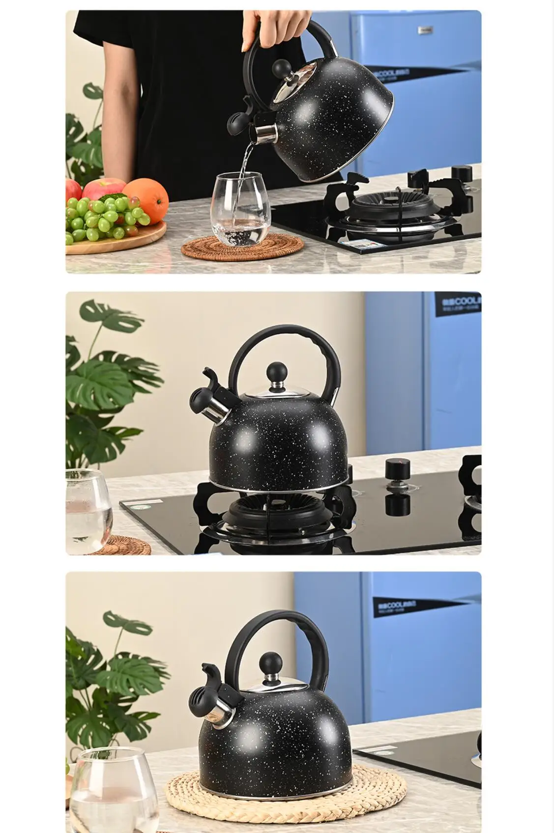 Stainless Steel 1L 2L 3L 4L Whistling Kettle Water Kettle Tea Kettle ...