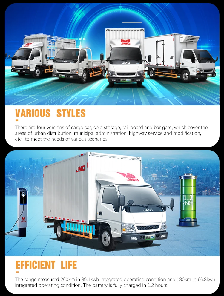 2023 Delivery Truck Ev Right Hand Drive Electric Vehicles Cheap Jmc S350 Food Pizza Pickup ...