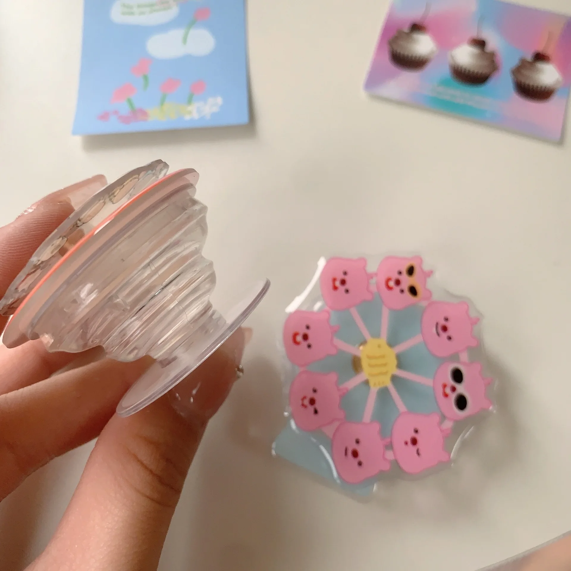Korean Pop Cute Loopy Universal Acrylic Rotatable Popsocket Gift ...