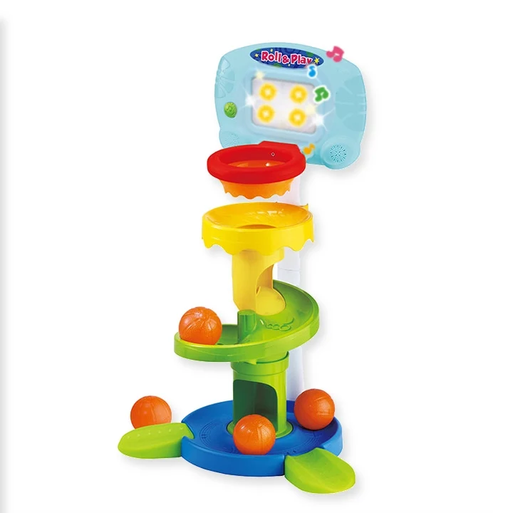 Encouraging Sound & Light Effect Kids Adjustable Mini Rolling Ball Pile ...