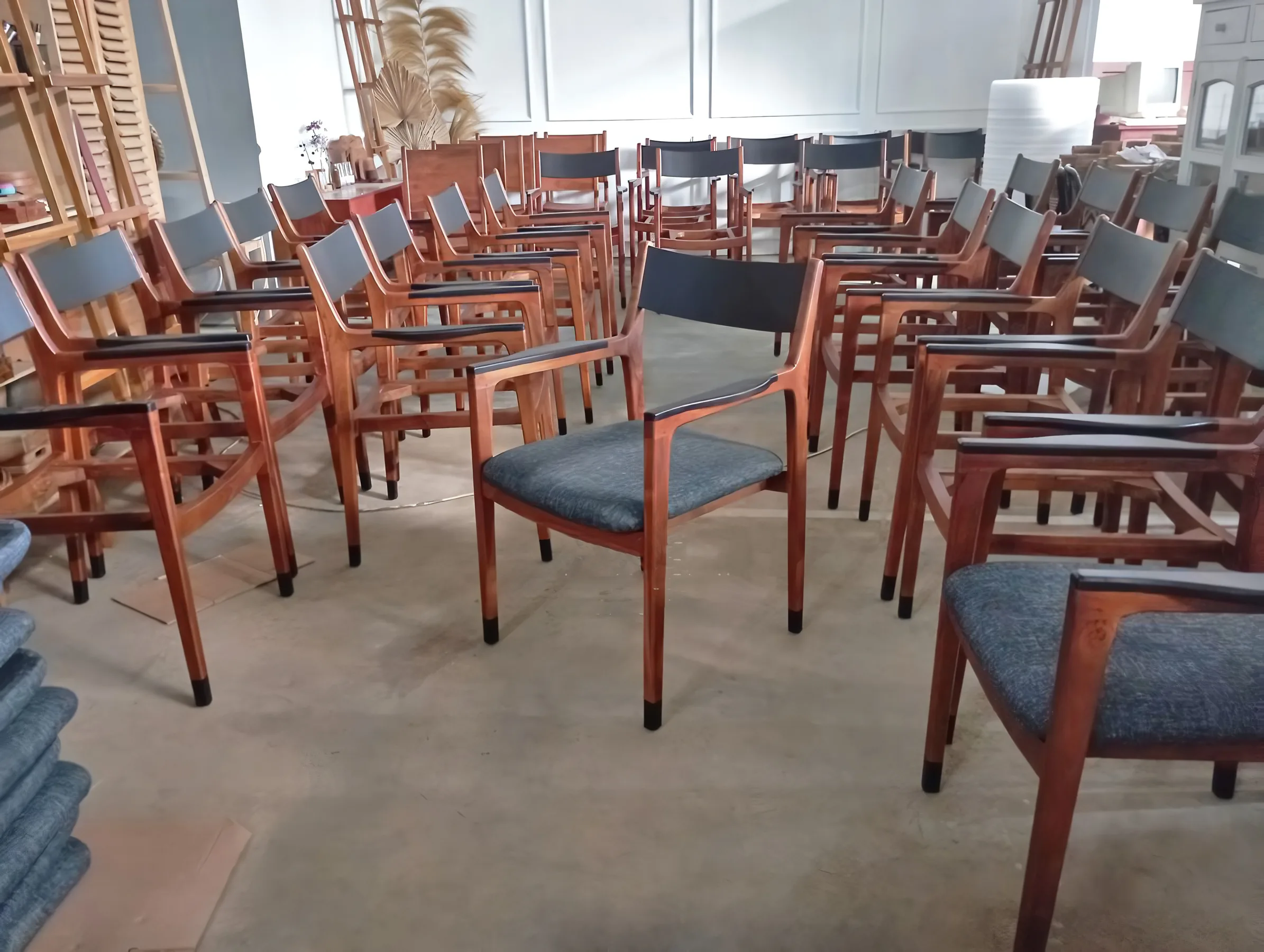 Outdoor Sofa 3 Seater L Shape Modern Luxury Furniture Solid Teak Wood ...