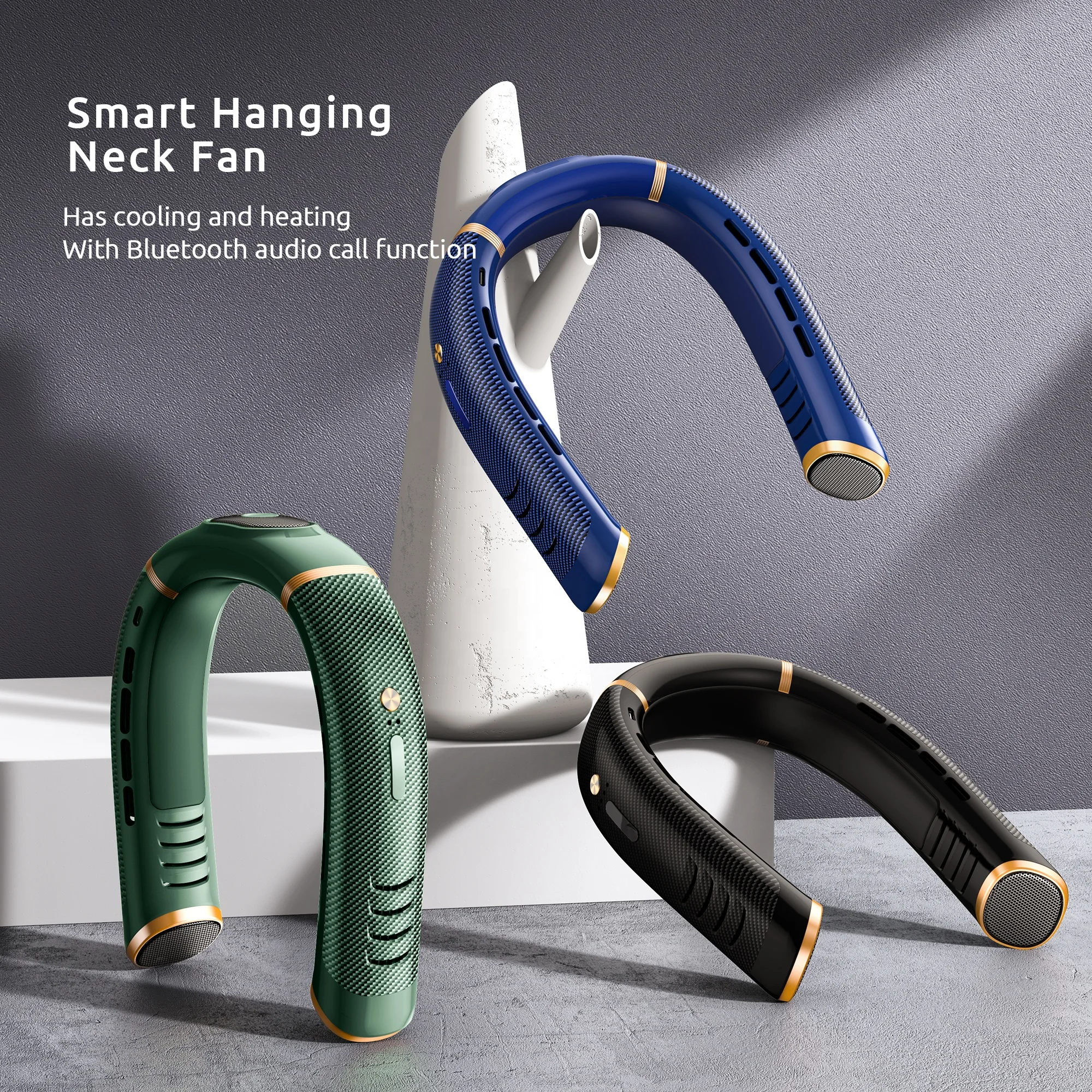 2023 New Design Portable Bladeless Neck Cooler/heater Ultra Quiet ...