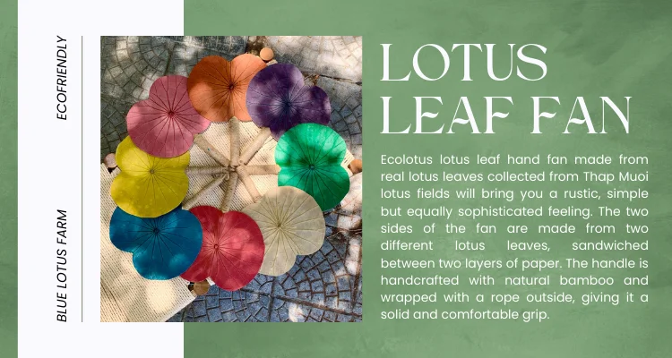 Lotus Leaf Hand Fan - Elegant Bamboo Craft Decoration, Perfect for New ...