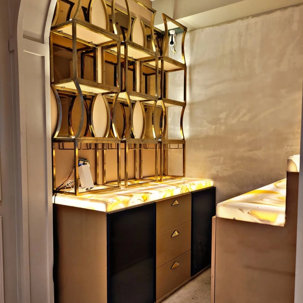 Custom Luxury Bar Counter Complete Setup With Customization Options ...