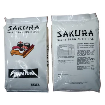 Vietnam Japonica Sushi Rice New Crop Sakura Bag 20kg,Round Rice,High ...