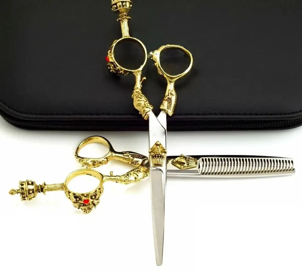 Barber Crown Design Scissors All Sizes- Premium Quality Stainless Steel ...