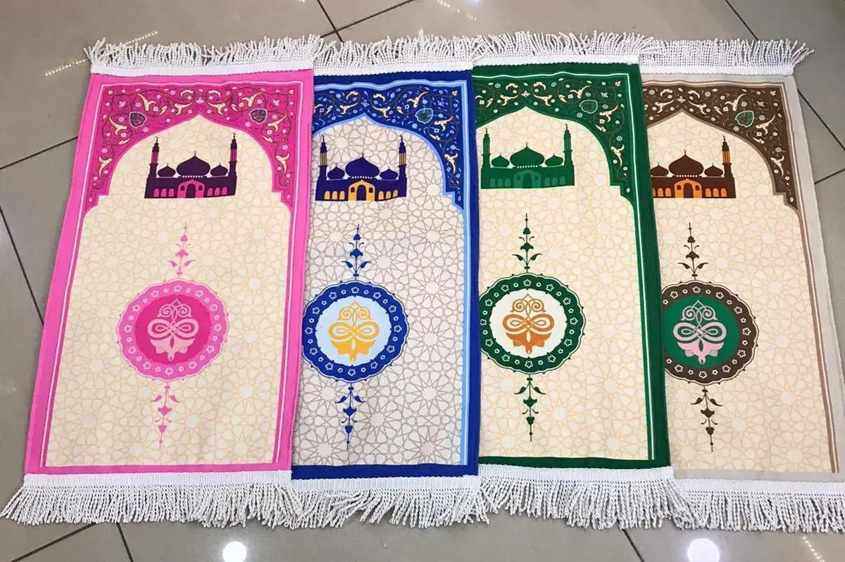 Kids Prayer Mat Gift Set Special Design Cylinder Rug Muslim Tasbeeh ...