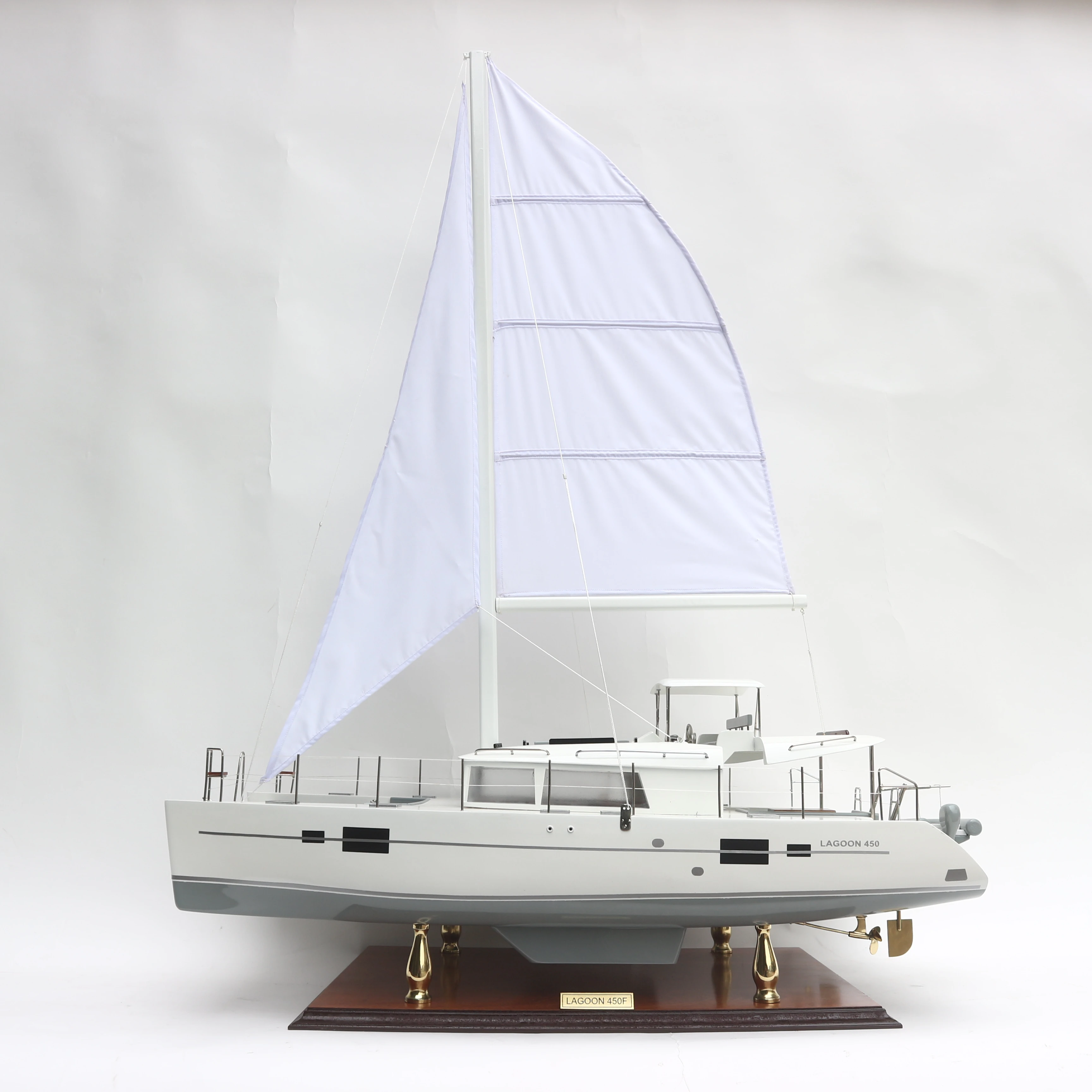 Lagon 450f Catamaran Yatchh Model - Wooden Sailing Boat For Decoration ...
