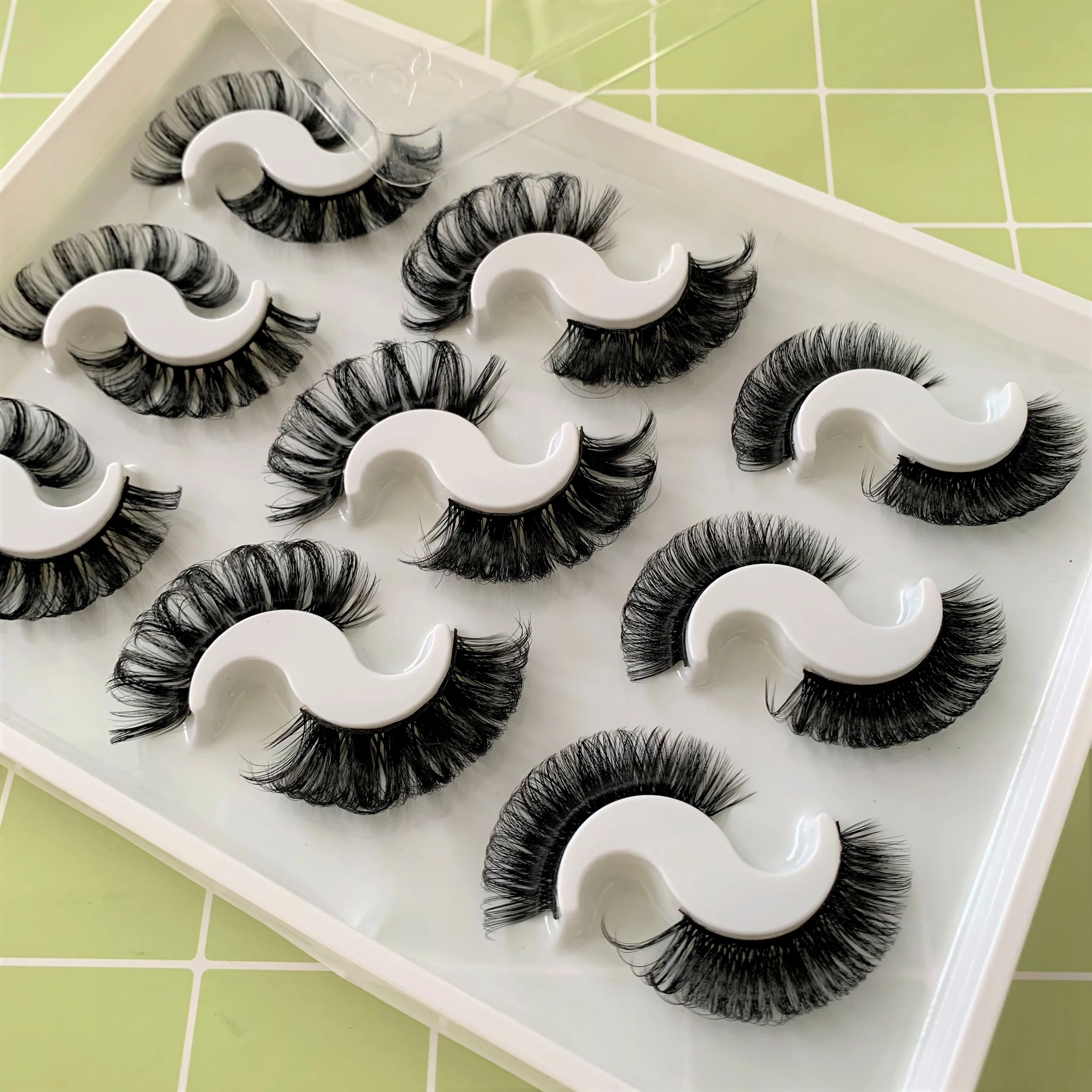 Pestanas Russian Eyelashes Strip False Mini Suitcase Faux Mink Lashes ...