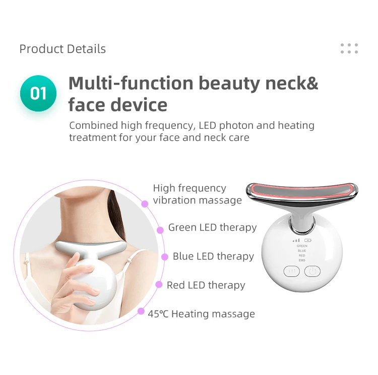 Ems Face Lifting Device Led Photon Therapy Vibration Facial Massager ...