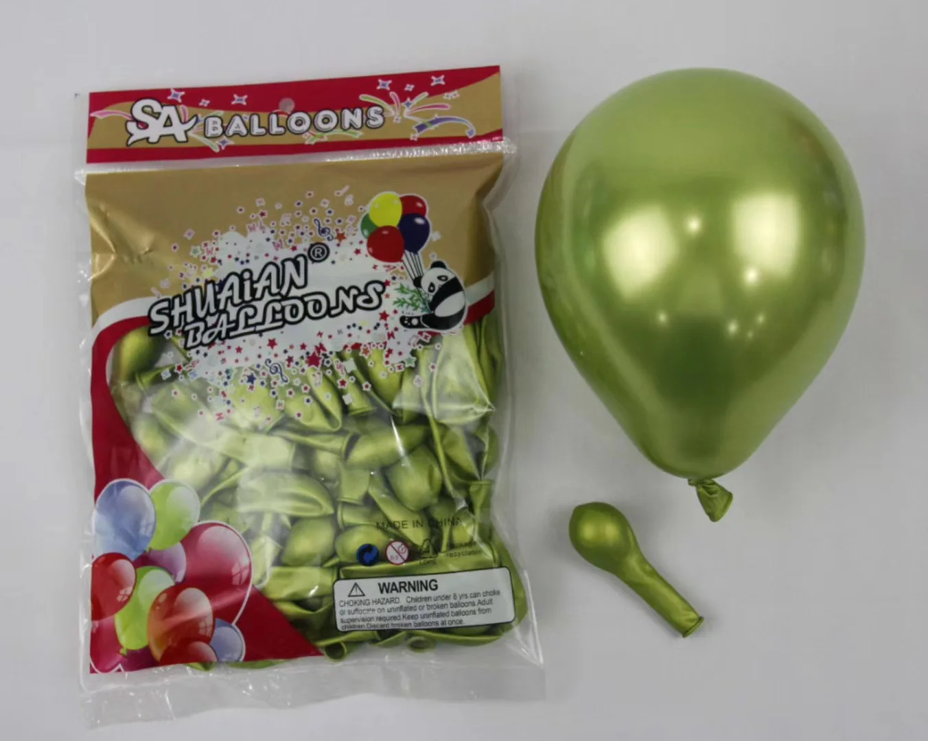 100pcs 5 Inch Metal Shuaian Festival Latex Balloons Chrome Metallic ...