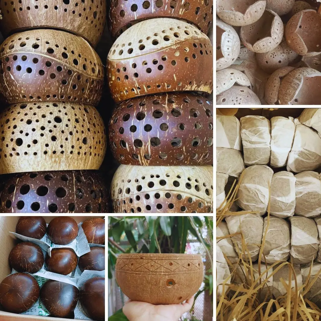 Coconut Shell Tealight Holder Made from Natural Materials for Calm Home ...