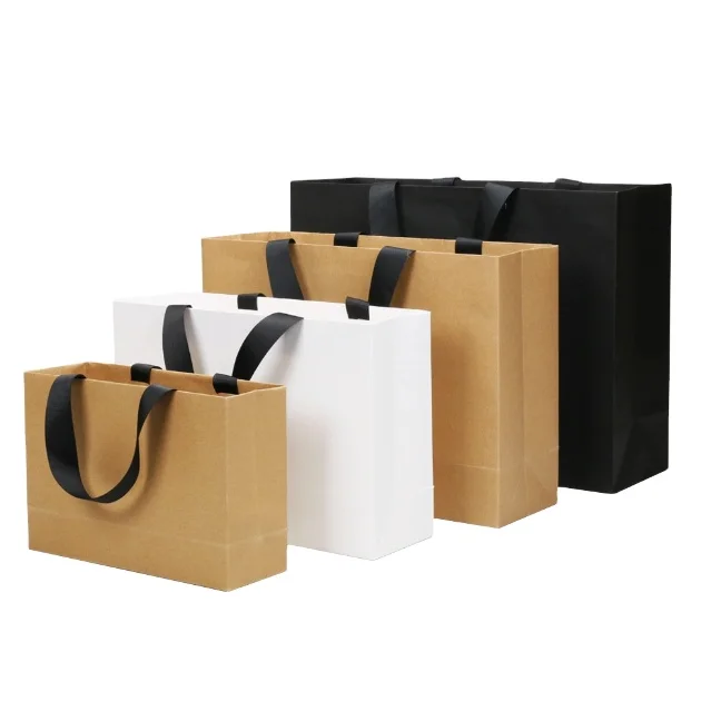 Recycled Custom Cardboard Luxury Gift Paper Bags And Boxes With Handle ...
