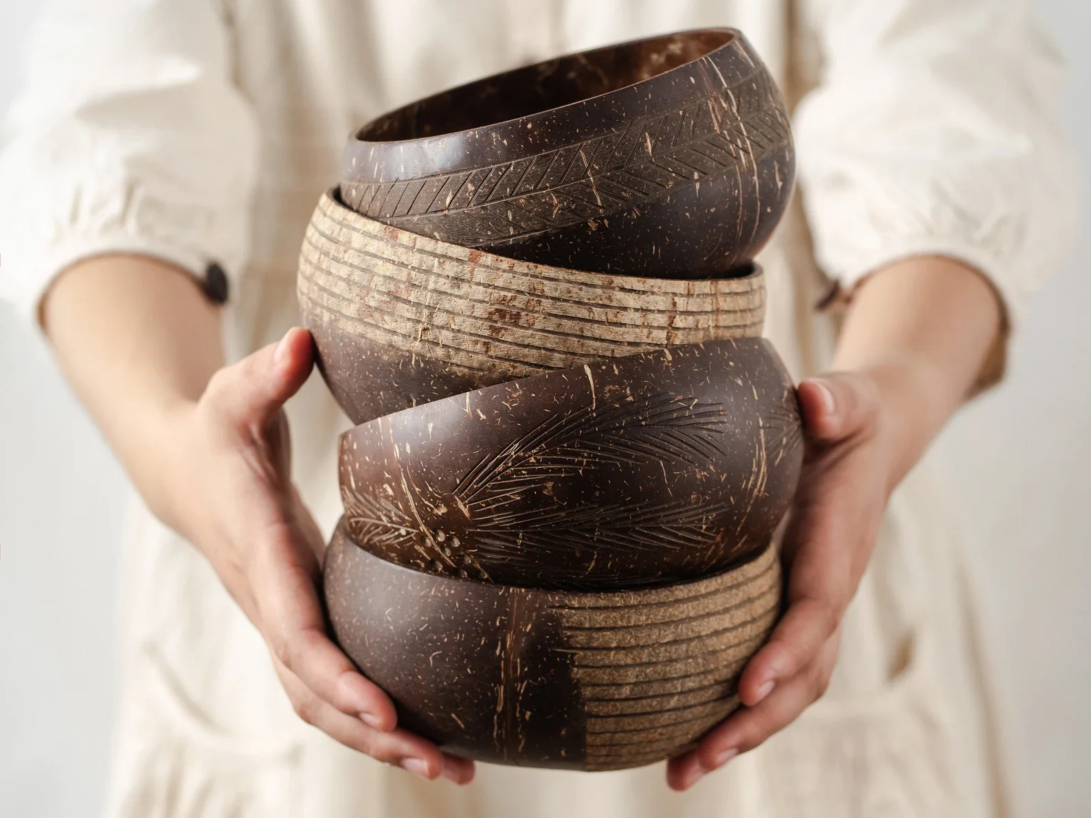 Hot Trend 2022 Coconut Shell Bowl Dessert Tableware Plate Handmade ...