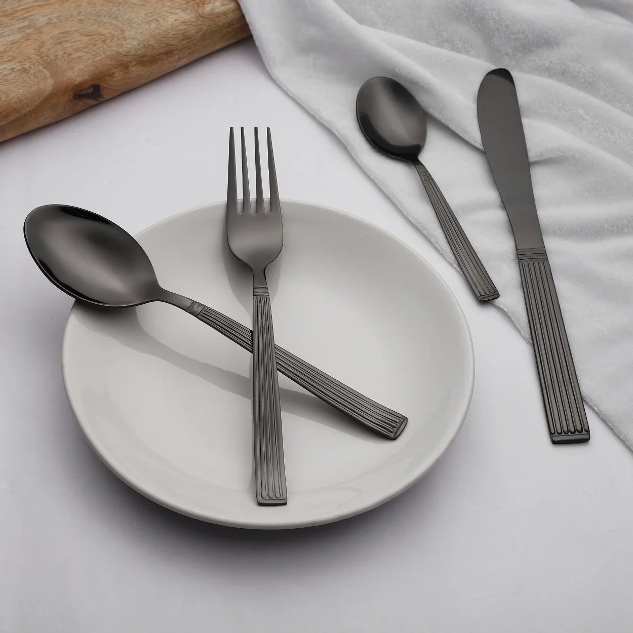 Stripes Design Stainless Steel Cutlery/flatware Set Grade 202/304 ...