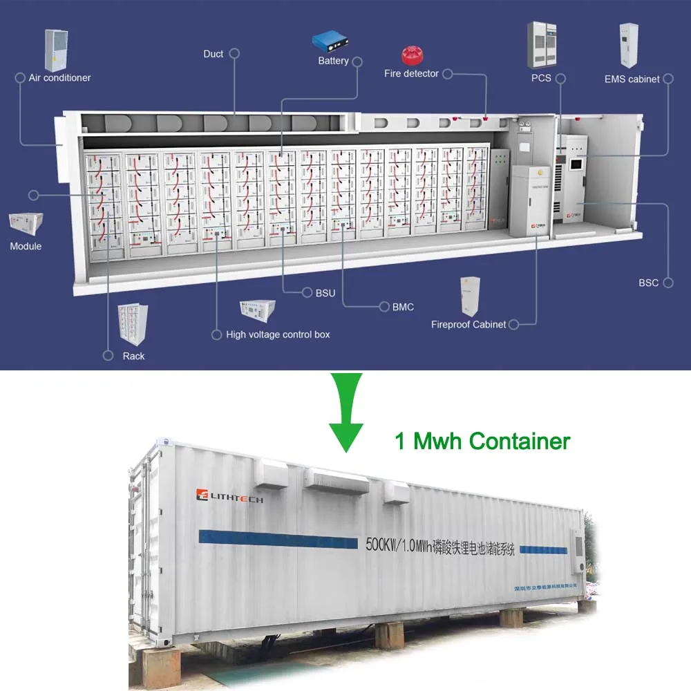 Bess Solar Battery Energy Storage System Container 500kw 1mwh 50 Kv ...