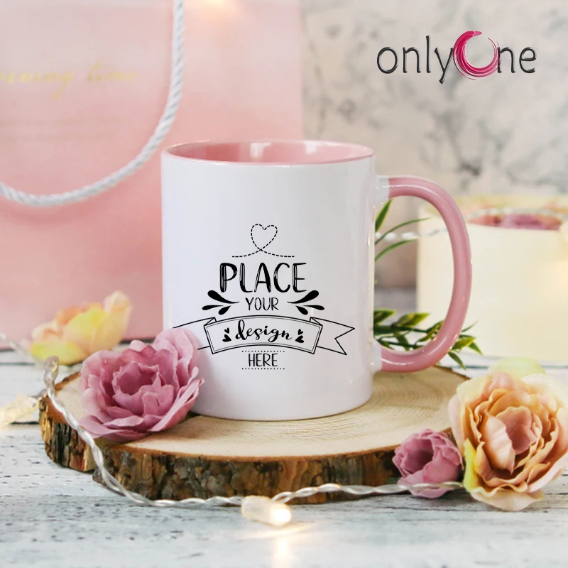 Factory Price 11oz Pink Inner Mug Printing Suitable For Anniversary Or ...