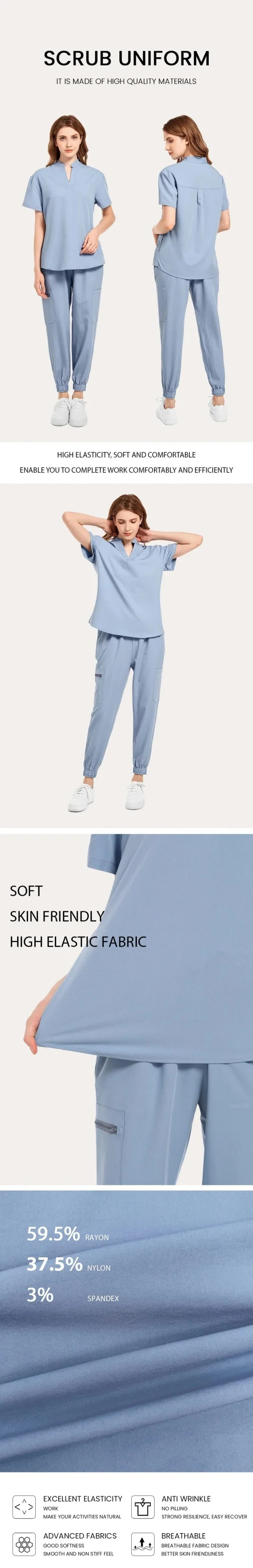 Highend Elastic Hospital Uniforms Medical Uniforms Clinic Operating ...