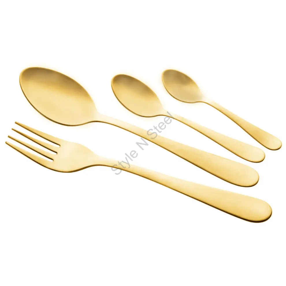 Stainless Steel Premium Golden Color Cutlery Set Fashionable Gold ...