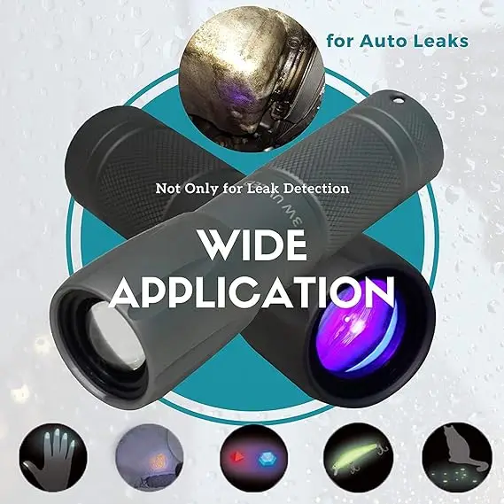 Led True Ultraviolet Leak Detection Flashlight With Yellow Protective ... Led True Ultraviolet Leak Detection Flashlight With Yellow Protective ...