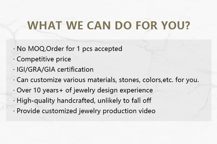 OUCHEN Sample Price High Jewelry Custom 9k 10k 14k 18k Solid Gold Women ...