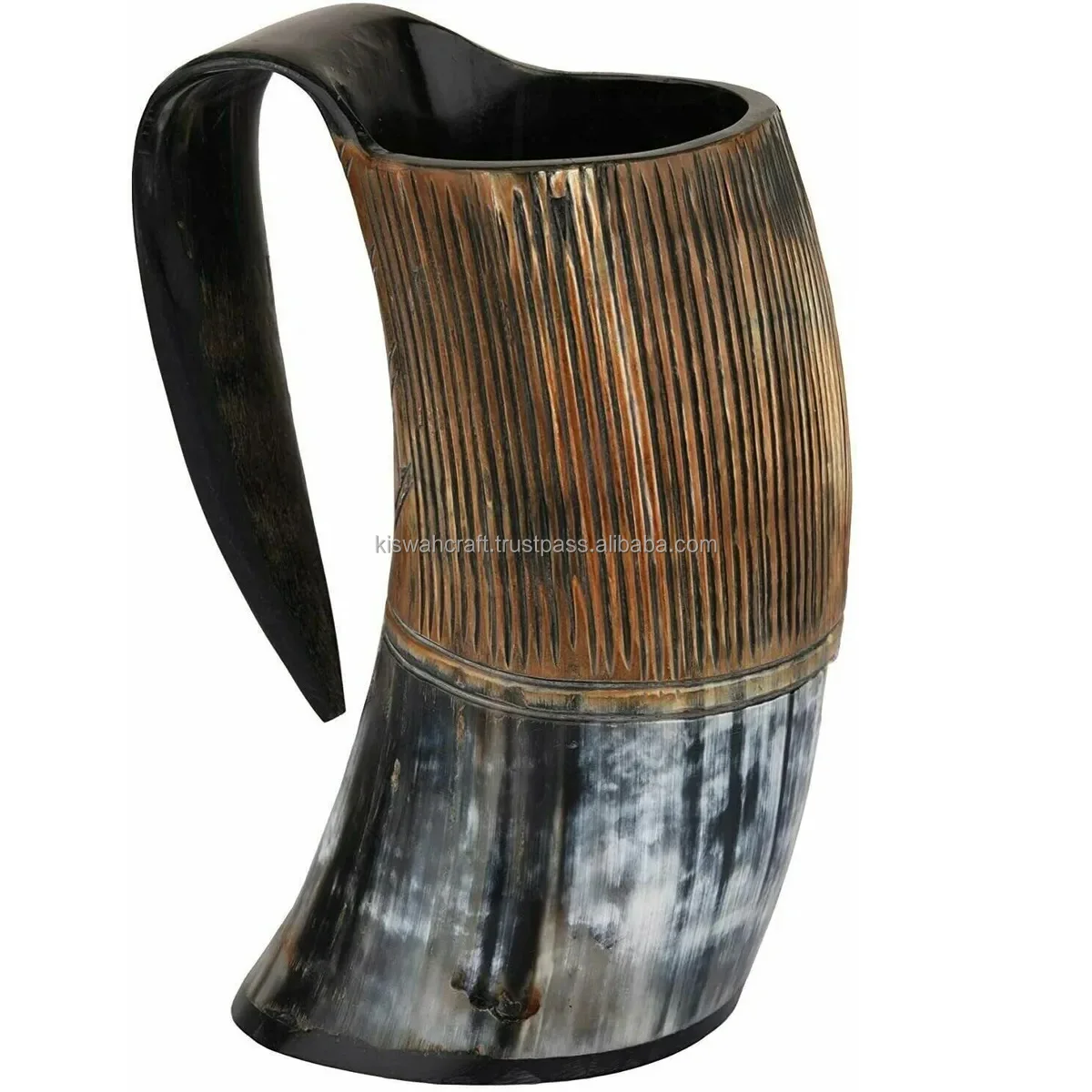 Club Bar 2024 Natural Horn Beer Mug Natural Design Tankard Coffee ...