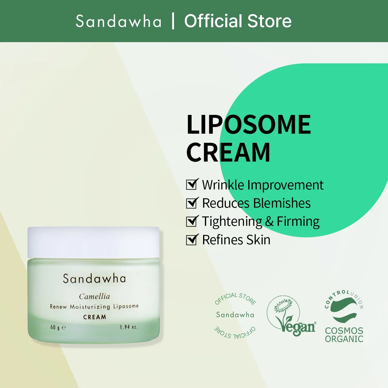 Sandawha ReNew Moisturizing Liposome Cream Organic Vegan Cream Anti ...