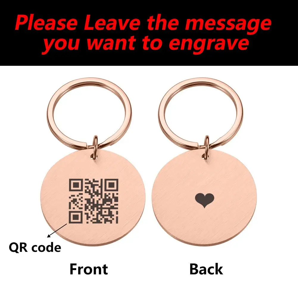 Custom QR Code Keychain - Favourite Song QR Scan Keyring