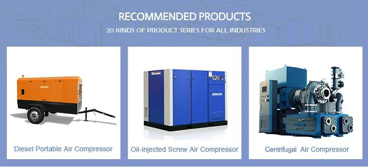 Double Stage Screw Compressor 5 Bar Air Compressor Oil Free Type ...