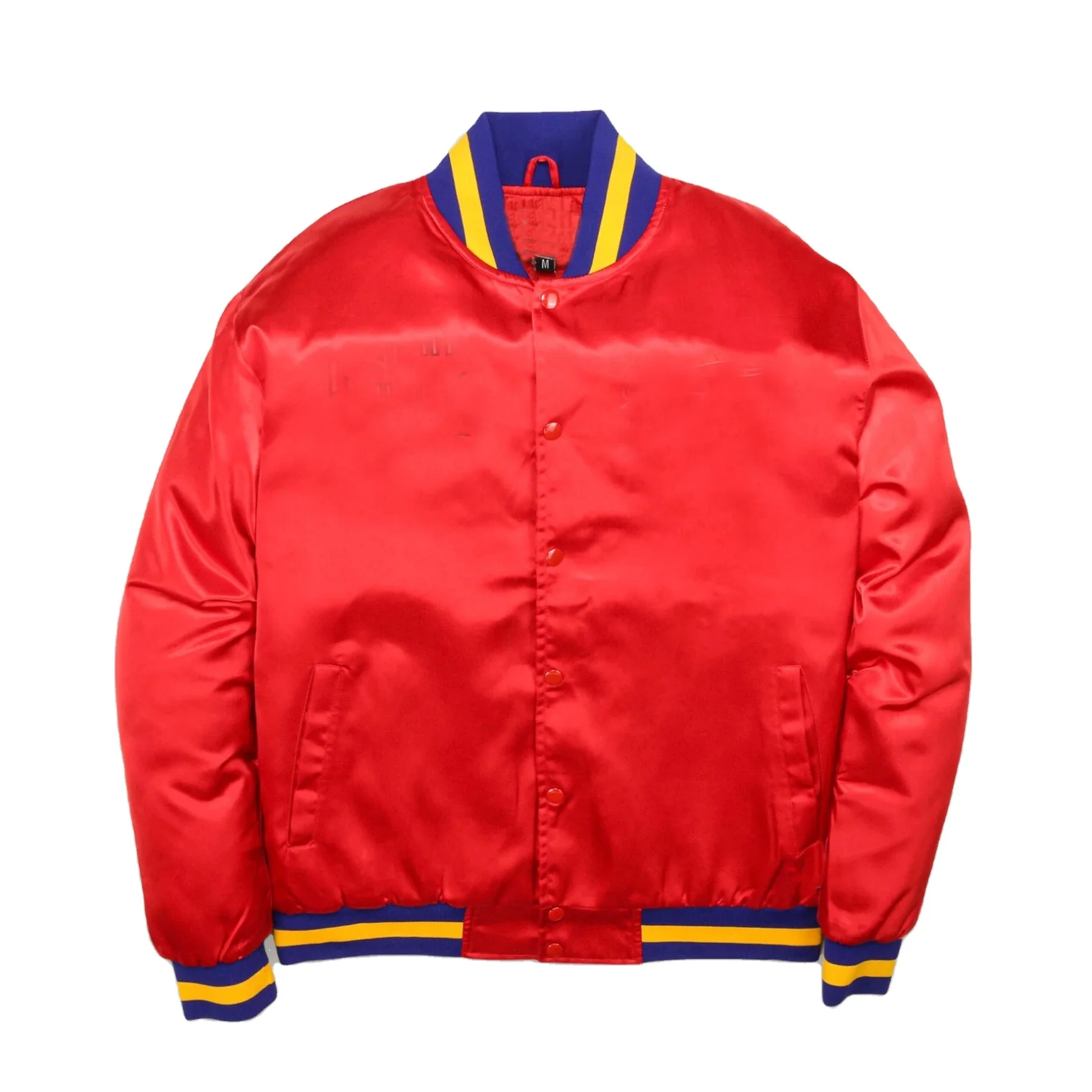 High Quality Custom Black Satin Letterman Bomber Baseball Jacket White ...