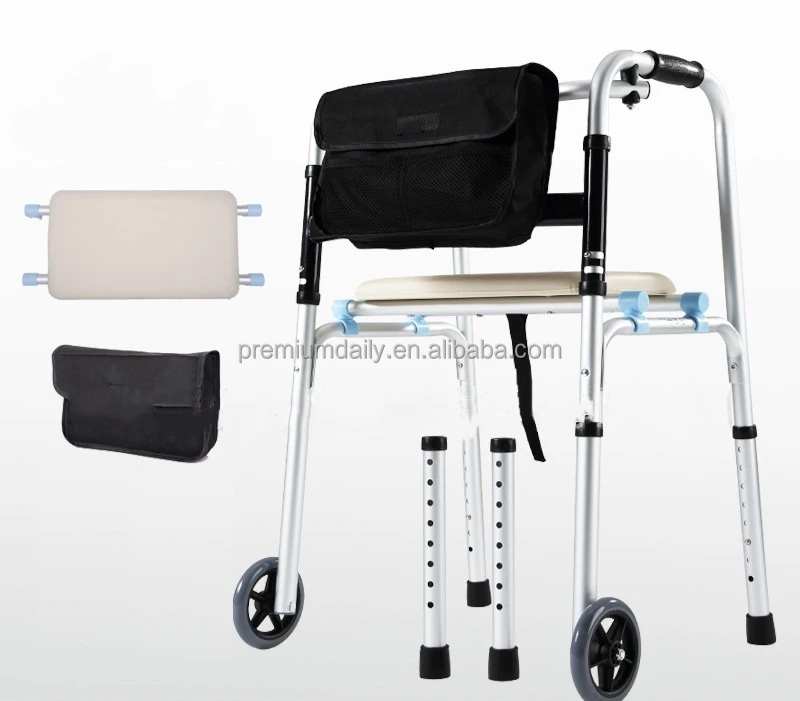 Rollator Wheelchair Elderly Crutches Chair Walking Aid Four-legged Cane ...