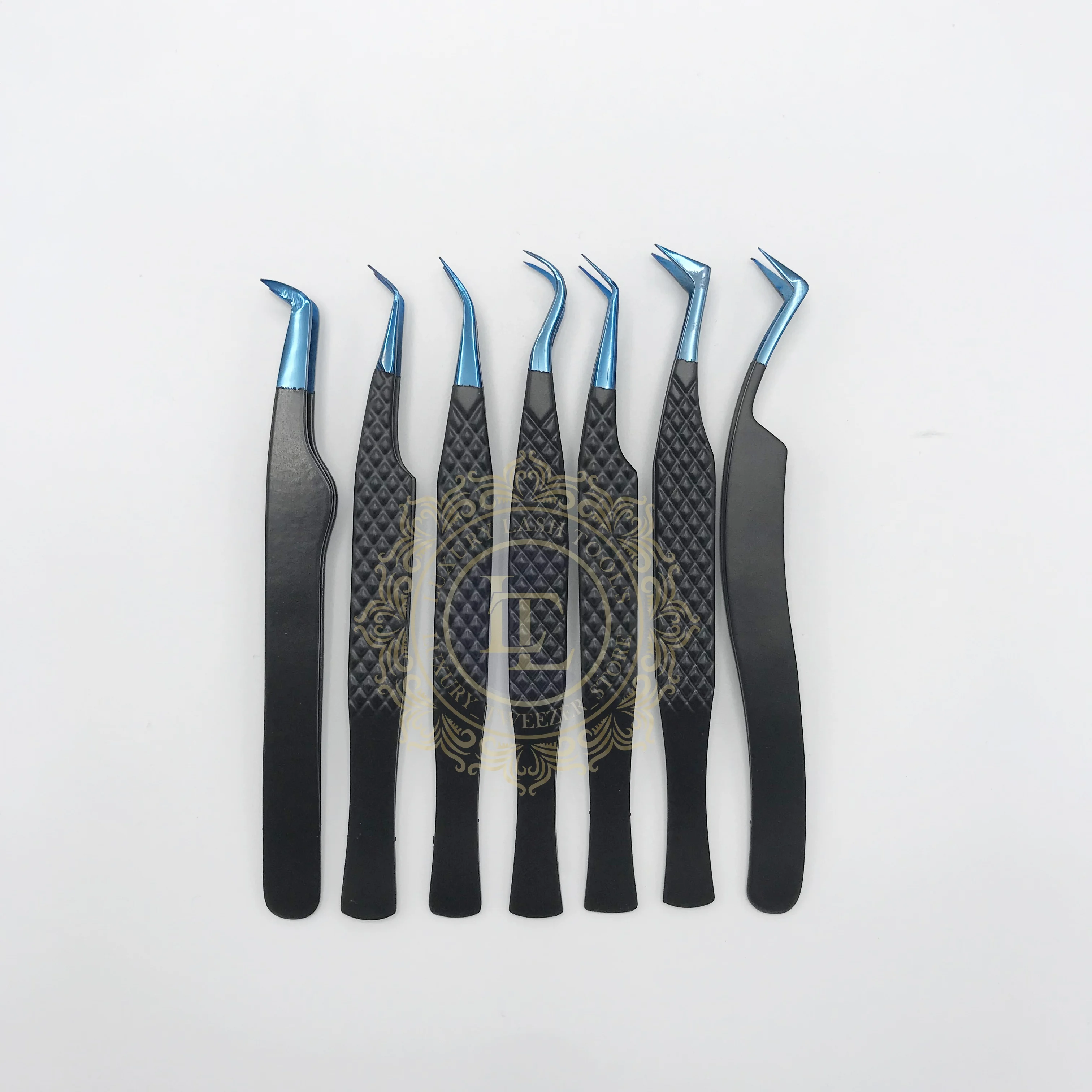 Fiber Tip 90 Degree Tweezers Customized Paper Coating Tweezer Silver ...