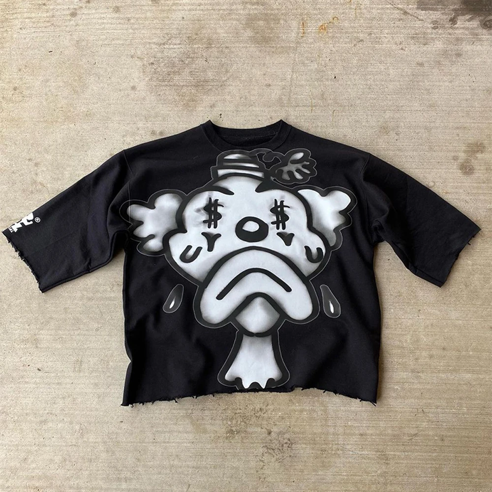 Men's Manufacture Boxy Cropped T-shirts With Custom Logo Dtg Printed T ...