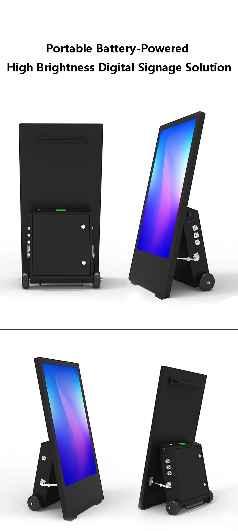 Commercial Digital Signage Displays Mobile Outdoor A-boards Odm