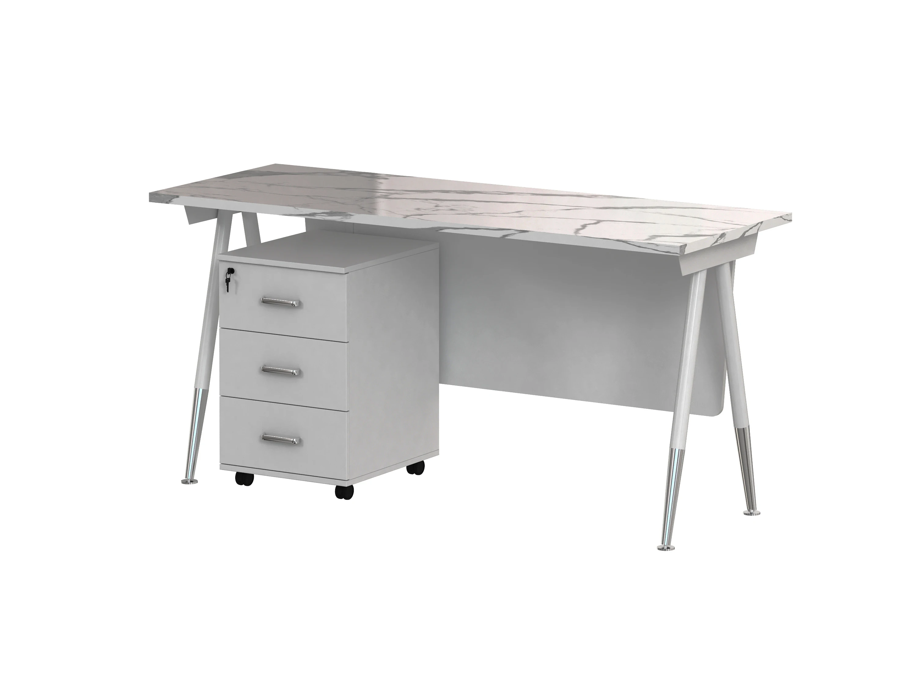 Modern White Marble Top Office Table Working Study Computer Desk - Buy ...