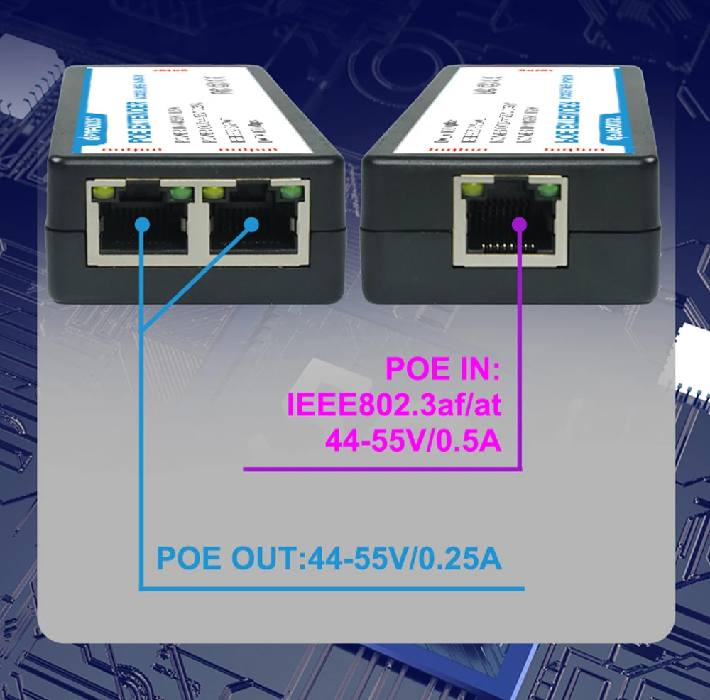 2/4 Ports 10/100M&Gigabit PoE Extender Repeater Outdoor 25W 60W for IP ...