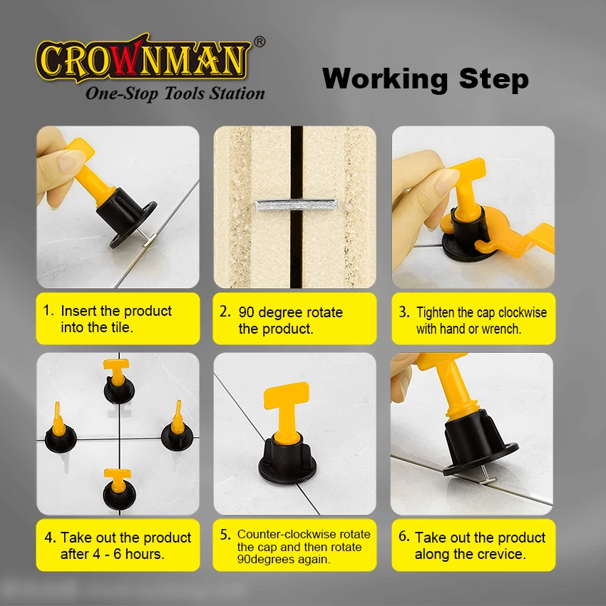 Crownman Masonry & Painting 1.5mm T Type Plastic Tile Leveling Spacer ...