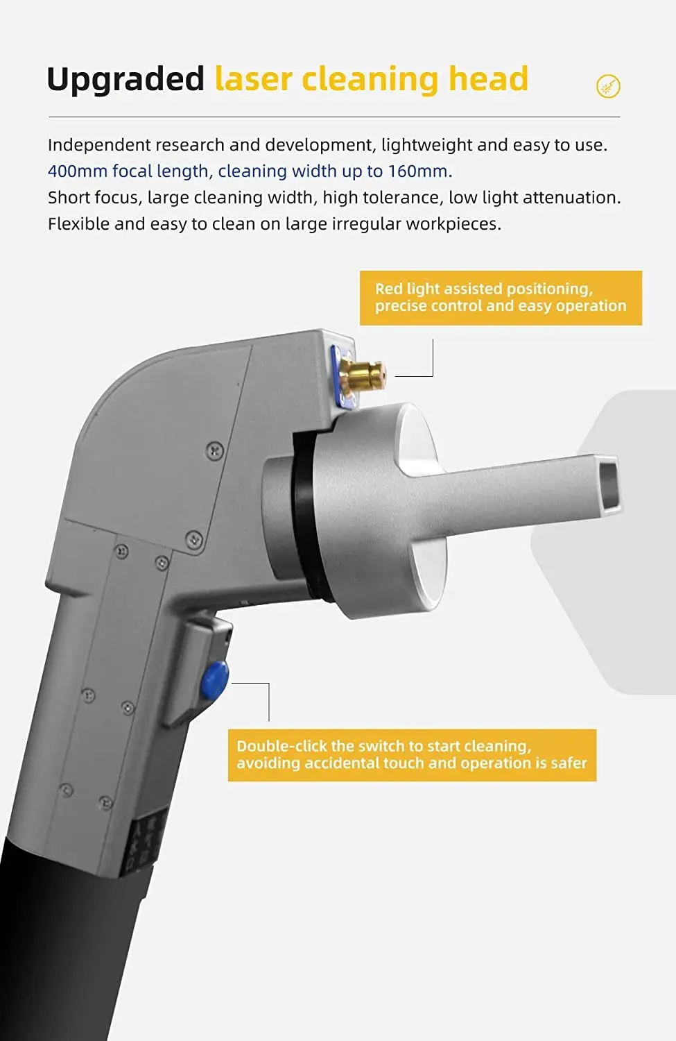 1000w 1500w 2000w Laser Cleaner Rust Paint Removing Machine Fiber ...