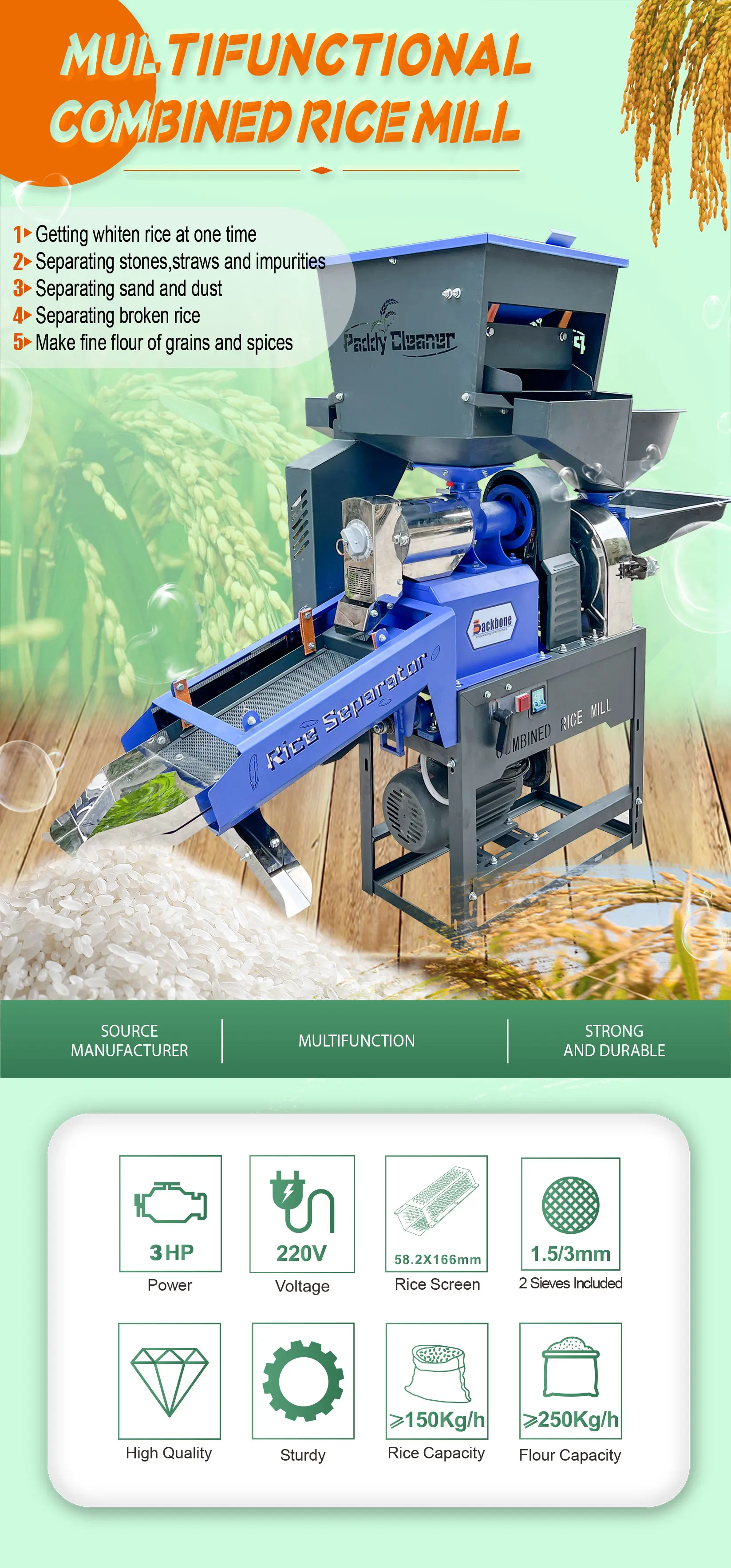Rice Milling Machine Complete Set - High Efficiency & Quality