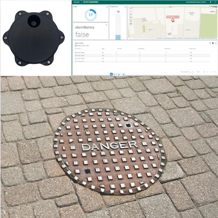IP68 Smart Wireless LoRaWAN Manhole Sensor for IoT Solutions ...