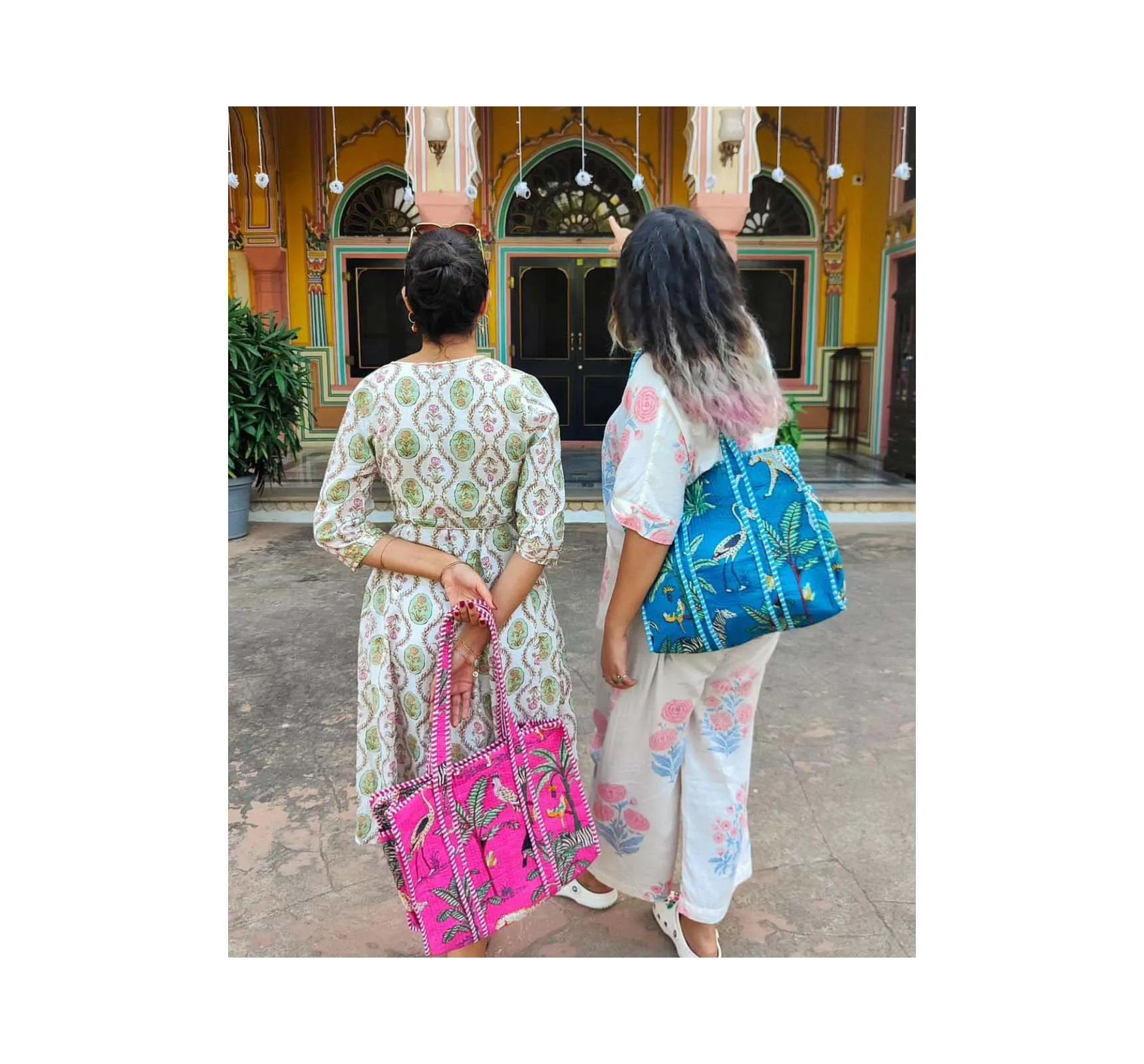 Handmade Quilted Tote Shopping Bag Fashion-style Tiger Print Cotton ...