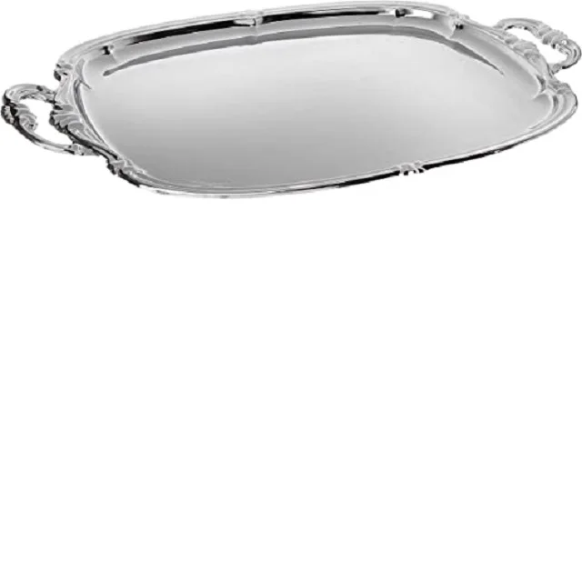 New Arrival Metal Platter Food Serving Tray With Double Handle Outdoor ...