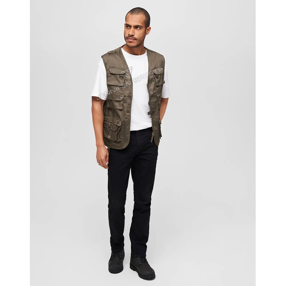 Tactical Wholesale Men Hunting Vest Shell Material 100% Cotton Fabric ...