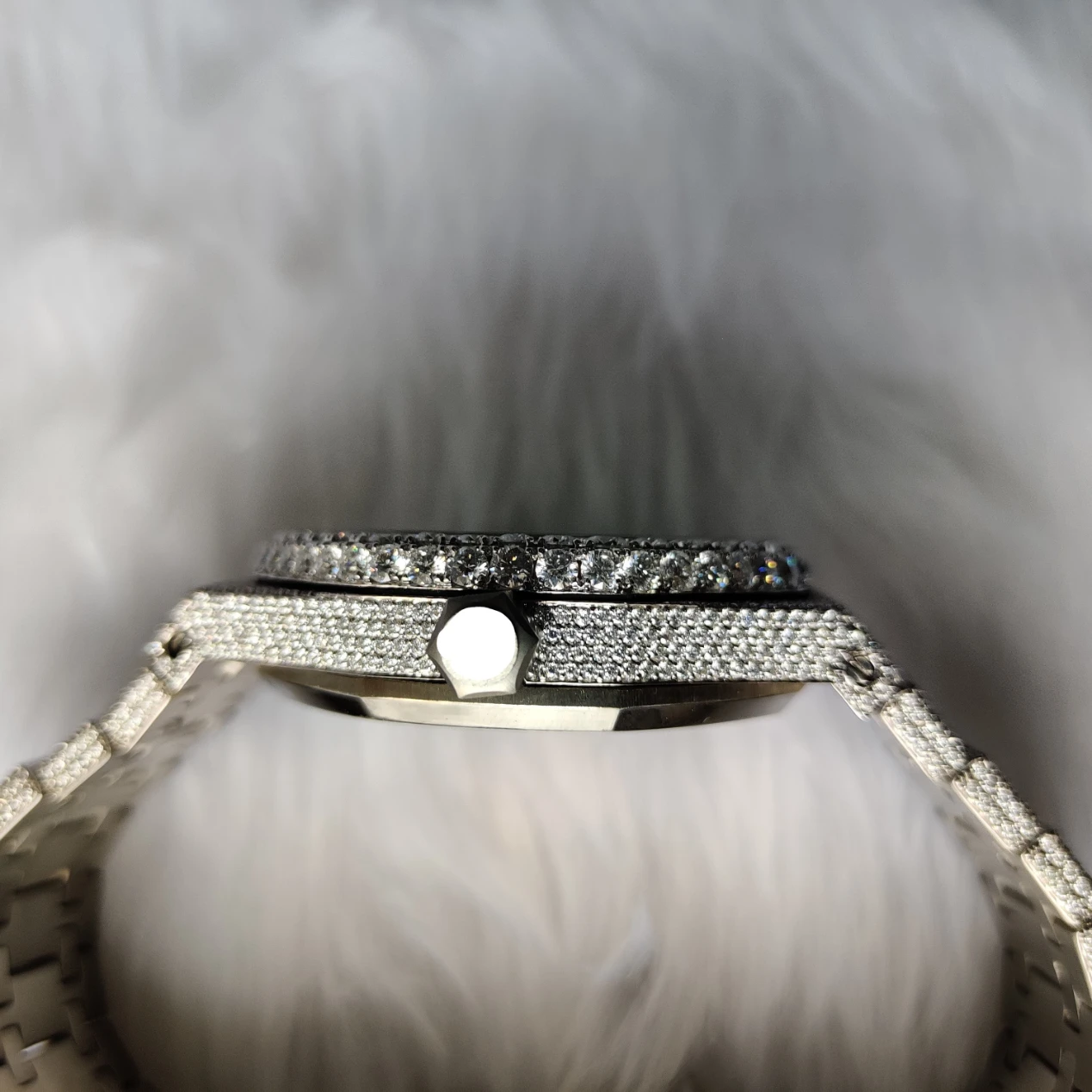 Customize Iced Out Automatic Luxury Watch Vvs Moissanite Diamond Hip ...