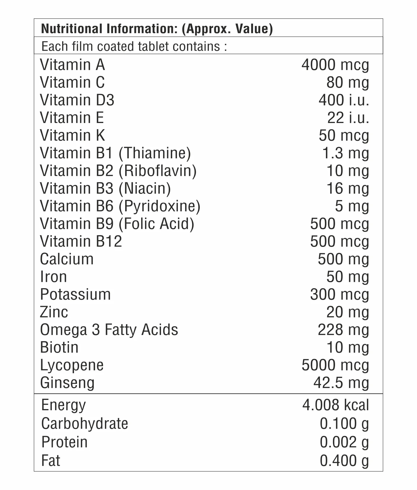 Hot Sale Nutrition Supplement Multivitamin Multimineral Natural ...